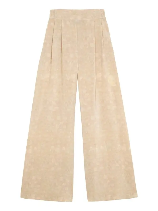 CORTANA Ada Silk Wide-leg Pants - Khaki