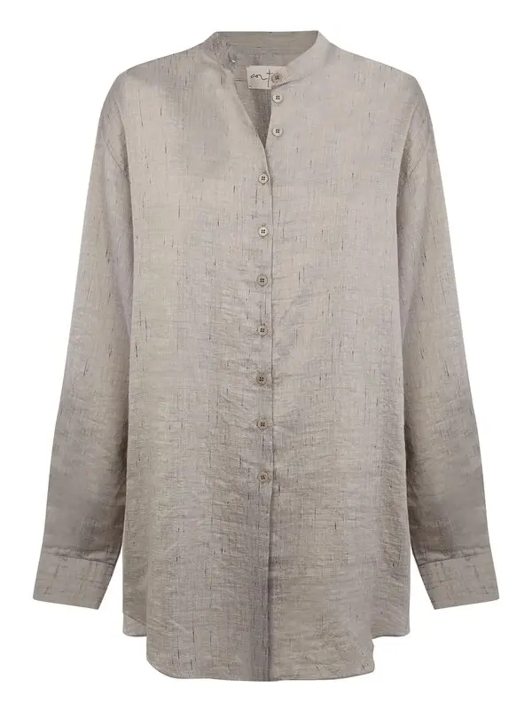 CORTANA Sal Linen-blend Shirt - Grey