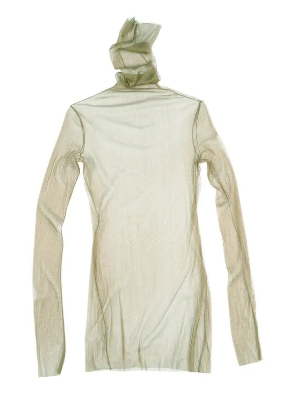 CORTANA Cisne Sheer Silk-blend Top - Green