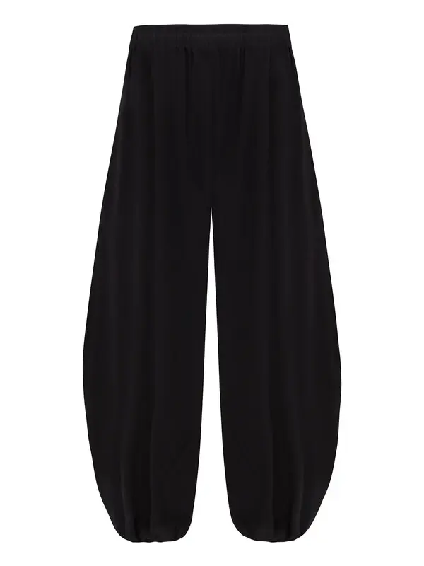 CORTANA Tunez High-rise Wide-leg Pants - Black