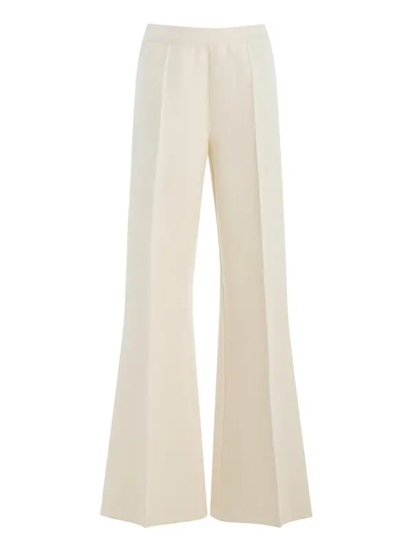 HIGH SPORT Willa Cotton-blend Flared Pants - Ivory