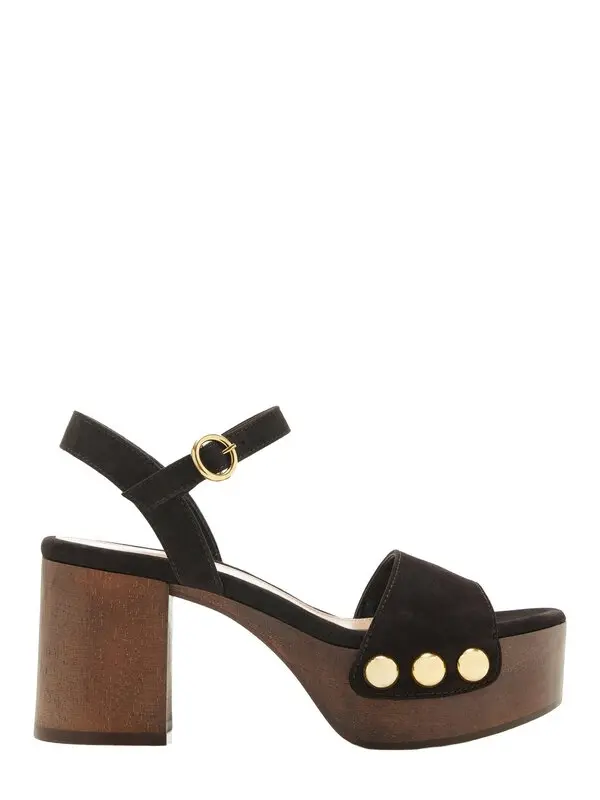 GIANVITO ROSSI Suede Platform Sandals - Brown