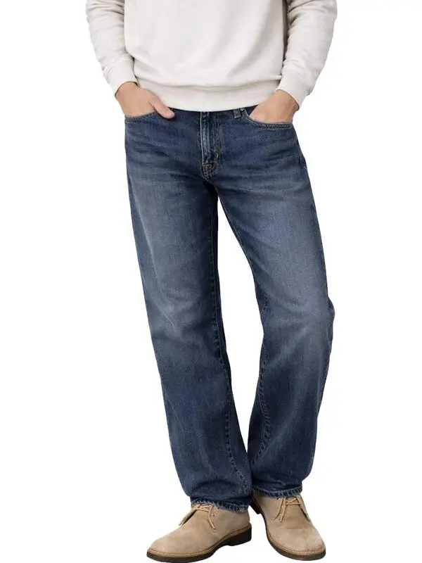 Fidelity Denim 808 Relaxed Straight Leg Jeans - Matisse Blue