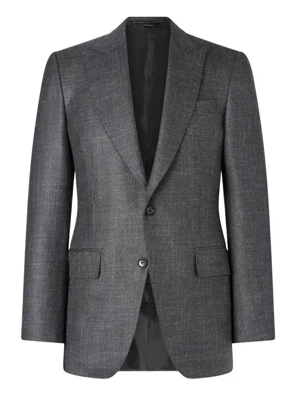 TOM FORD Dyllan Wool, Silk, And Linen-blend Blazer - Gray