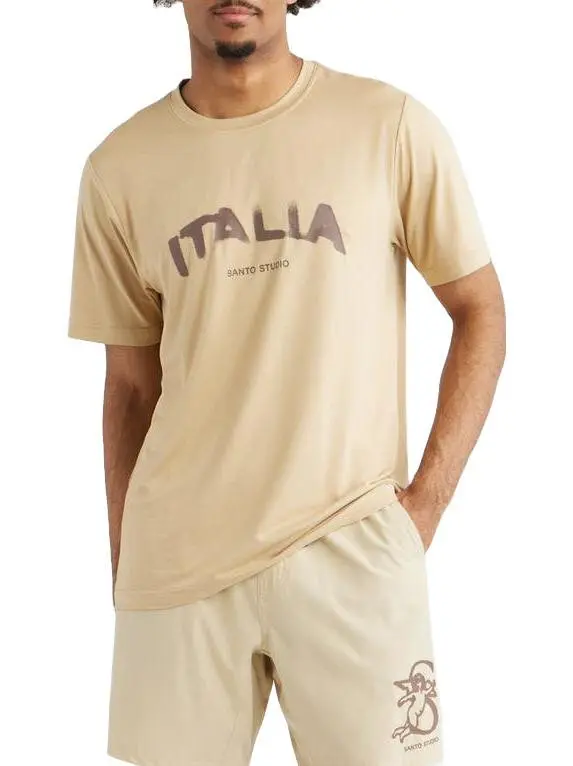 SANTO STUDIO Italia Graphic T-shirt - Calm Brown