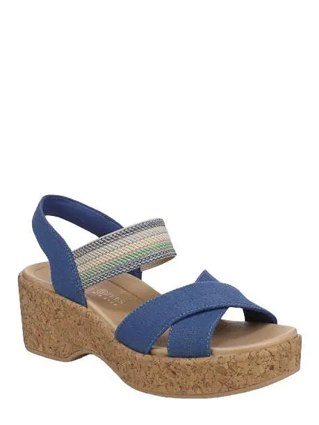 LIFESTRIDE Verity Platform Wedge Sandal - Deja Vu Blue