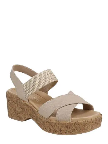 LIFESTRIDE Verity Platform Wedge Sandal - Sand Castle Tan