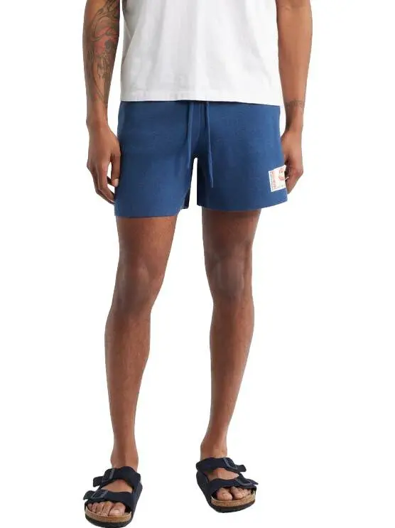 MAVRANS Out Of Office Drawstring Knit Shorts - Blue