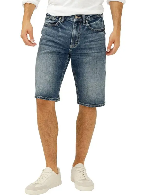 SILVER JEANS CO. Gordie Relaxed Fit Denim Shorts - Delray