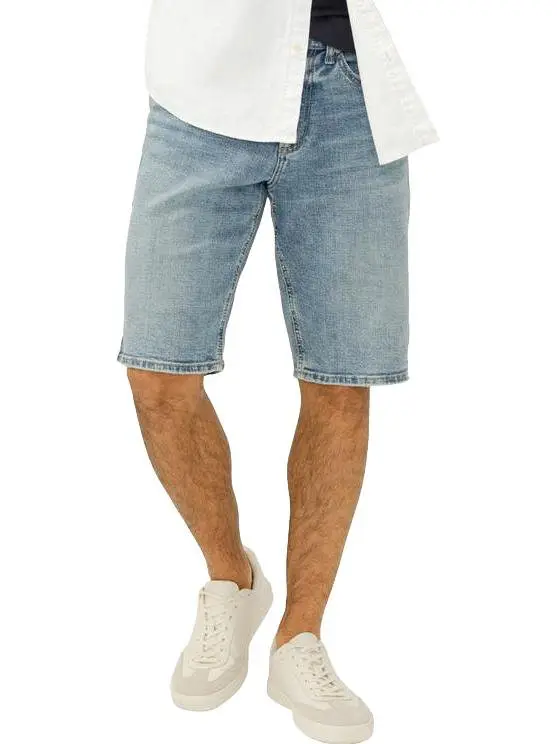 SILVER JEANS CO. Zac Relaxed Fit Denim Shorts - Split