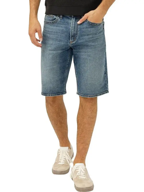 SILVER JEANS CO. Zac Relaxed Fit Denim Shorts - Porto