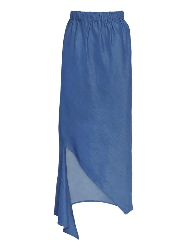 Palmer//harding Motion Denim Midi Skirt - Blue