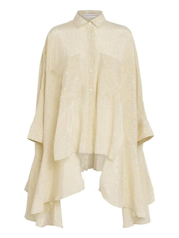 Palmer//harding Silk Voile Trace Shirt - Gold