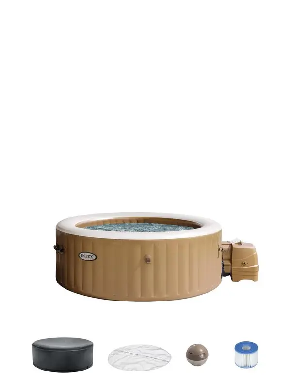 INTEX Purespa 4-person Bubble Massage Inflatable Hot Tub Spa Set - No Color