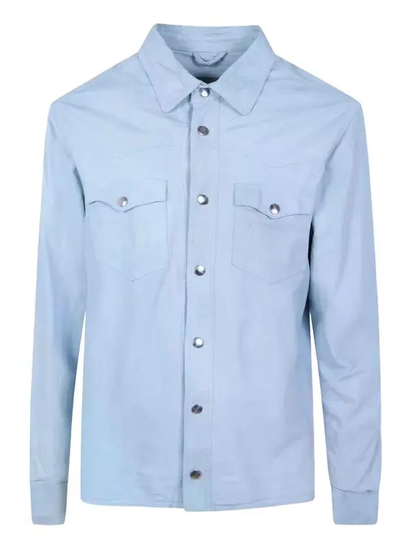GIORGIO BRATO Snap-button Pocket Shirt - Blue