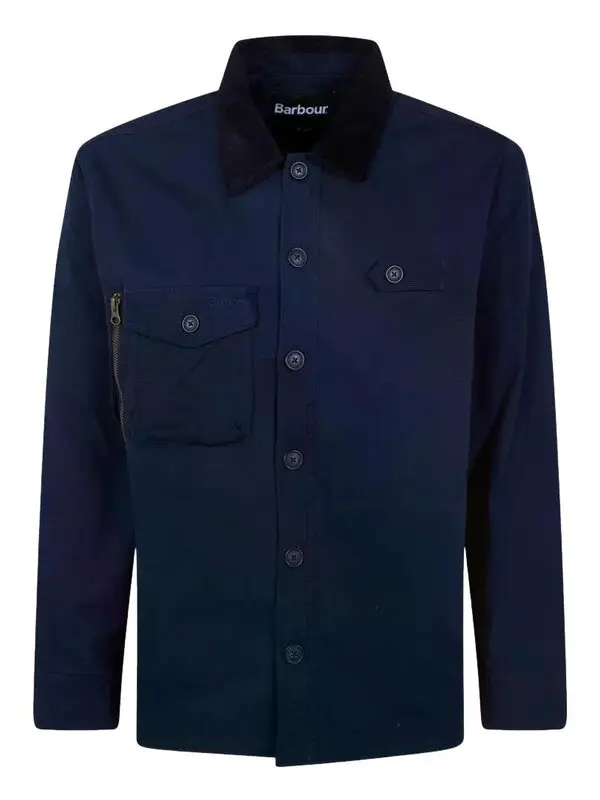 Barbour Corduroy Collar Shirt Jacket - Blue