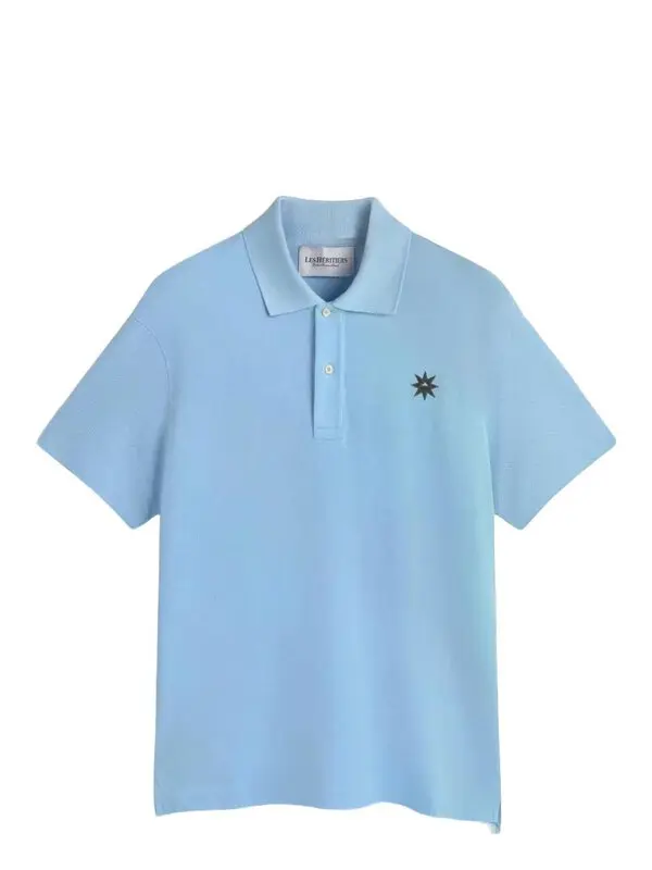 LES HÉRITIERS Chest-detail Polo Shirt - Blue