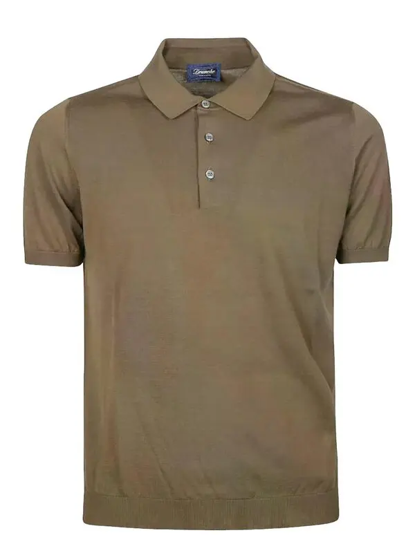 DRUMOHR Cotton Polo Shirt - Brown