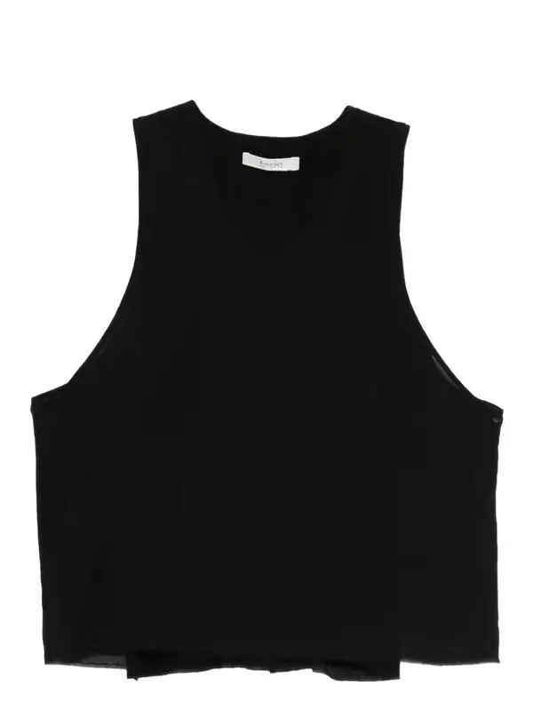 Kristensen Du Nord Raw-edge Top - Black