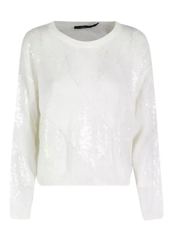 Seventy Embellished Open Knit Sweater - Neutrals