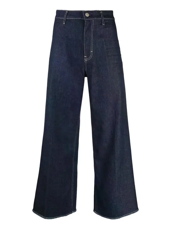 HAIKURE High-waisted Wide-leg Jeans - Blue