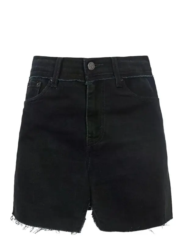 Vetements Asymmetric-hem Denim Mini Skirt - Black