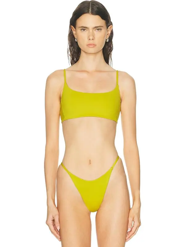 LEFT ON FRIDAY Pool Days Bikini Top - Sour