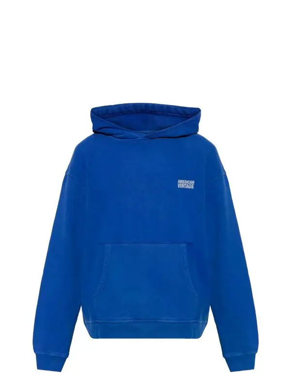 American Vintage Hooded Sweatshirt With Pocket - Blue