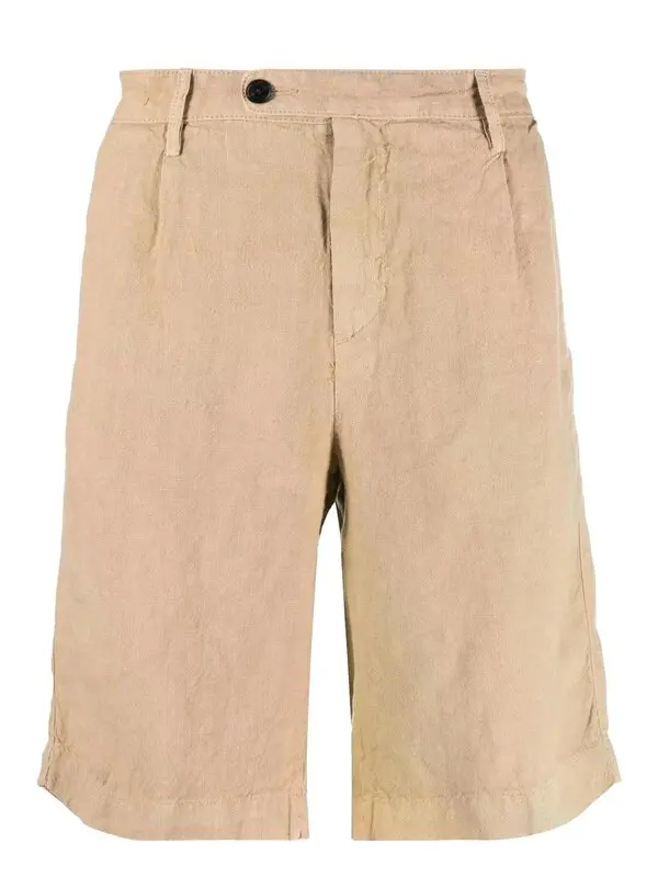 Massimo Alba Mid-rise Cotton Shorts - Neutrals