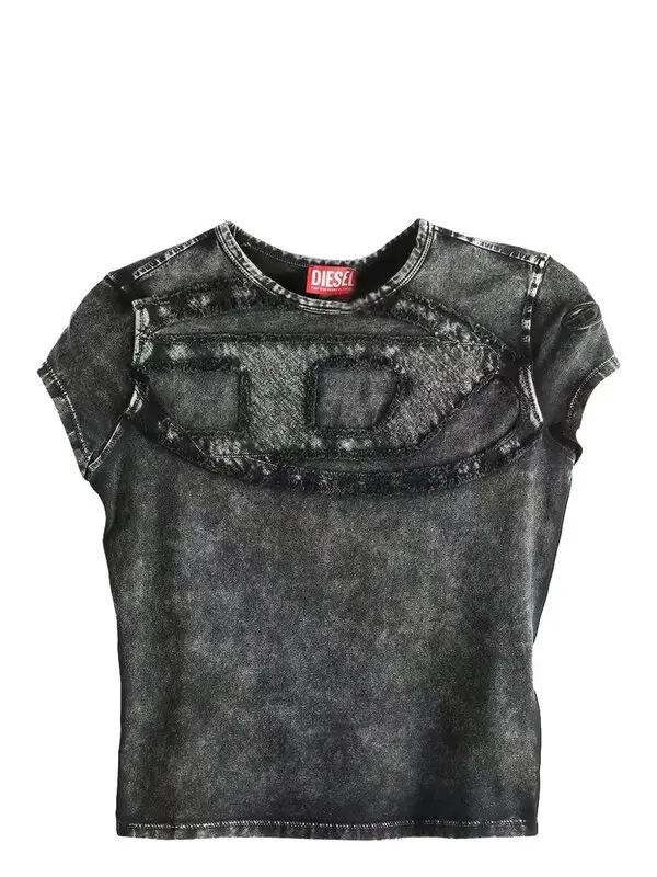 DIESEL® T-mely Cup-detail T-shirt - Grey
