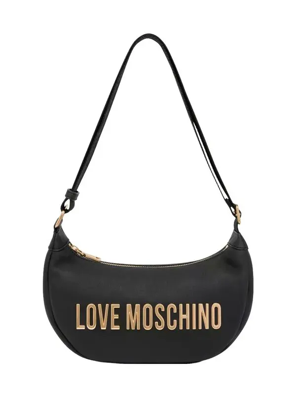 Moschino Logo Shoulder Bag - Black