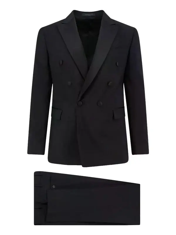 Corneliani Double-breasted Blazer - Blue