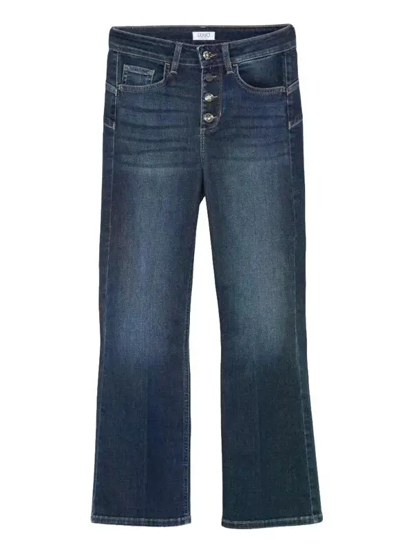 Liu Jo Princess Cropped Flare Jeans - Blue