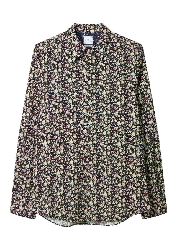 Paul Smith Floral-print Shirt - Black