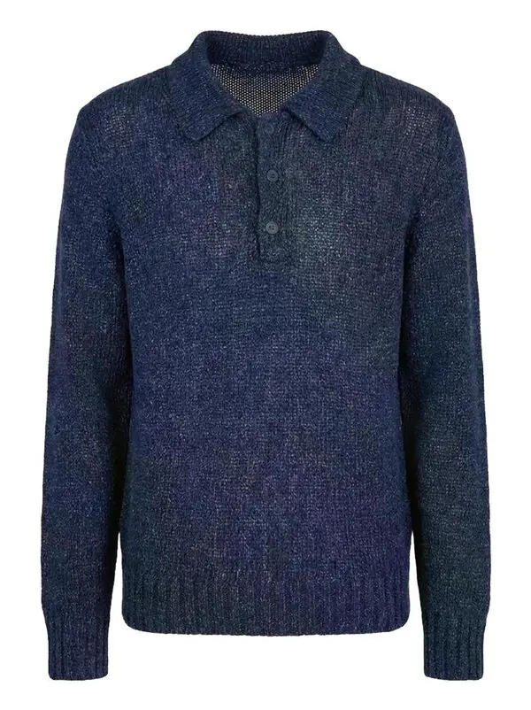 SUNFLOWER Buttoned Polo Shirt - Blue
