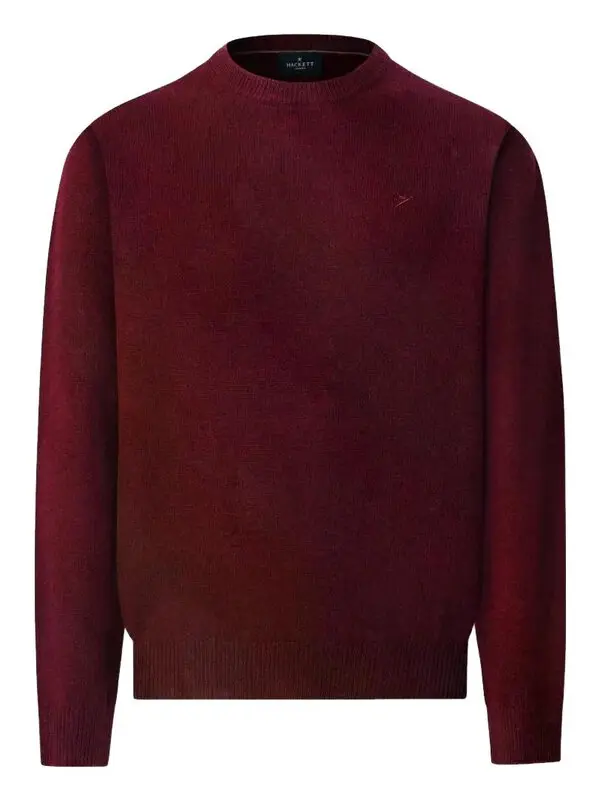 HACKETT Embroidered Crew Neck Sweater - Red