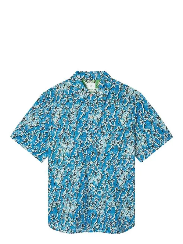 Paul Smith Floral-print Button-up Shirt - Blue