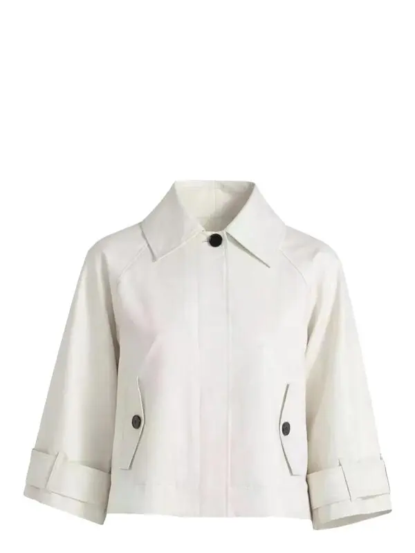 Liviana Conti Waylen Button Short-sleeve Jacket - White