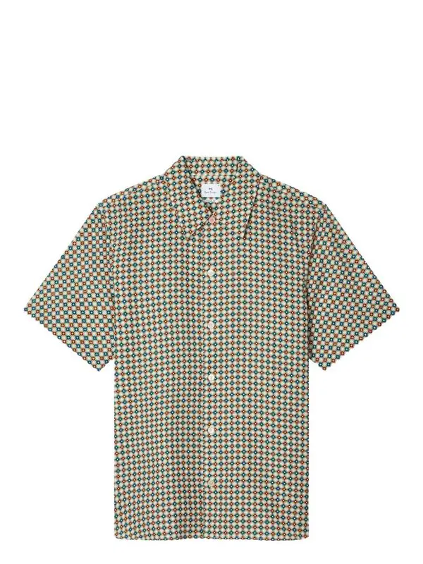 Paul Smith Geo Tile Print Shirt - Neutrals