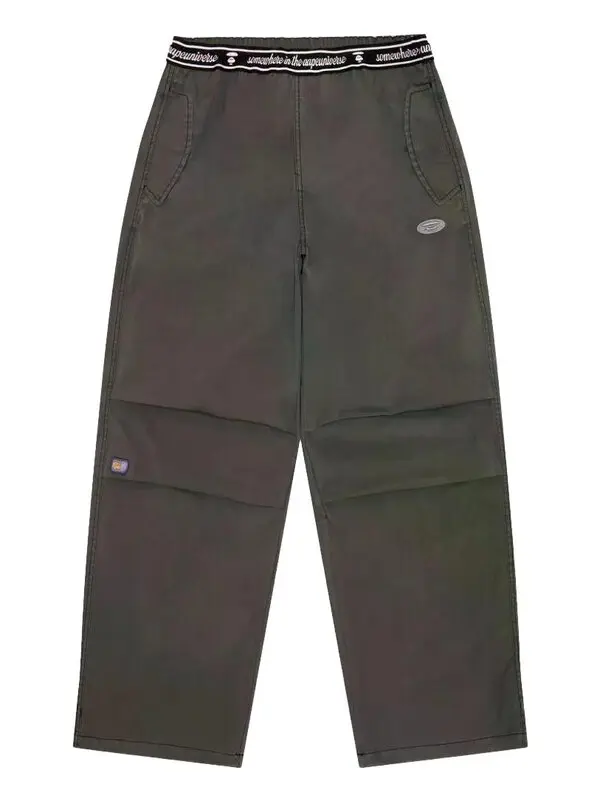 AAPE BY *A BATHING APE Logo-patch Trousers - Grey