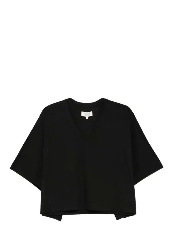 PSOPHIA V-neck Short-sleeve T-shirt - Black