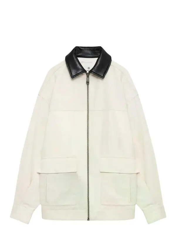 ANINE BING Holden Contrast-collar Jacket - Neutrals