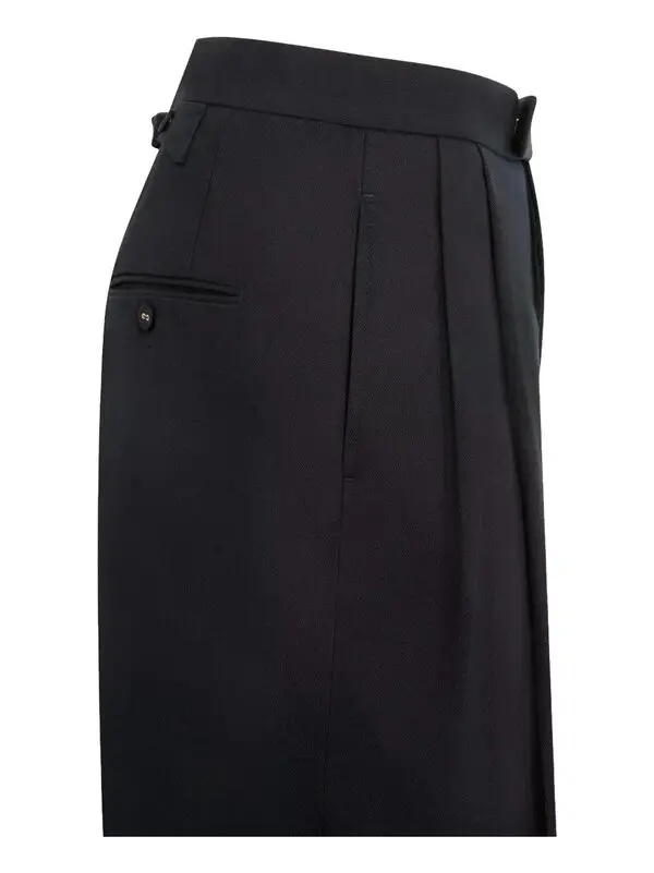 Thom Browne Double Pleat Trousers - Black
