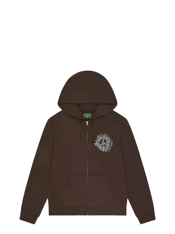 DENIM TEARS Denim University Zipped Hoodie - Brown