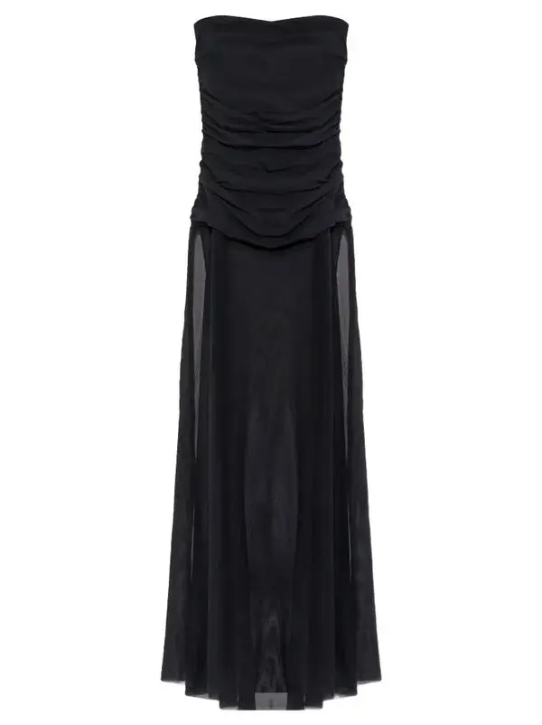 Bond Eye Ruched Maxi Dress - Black