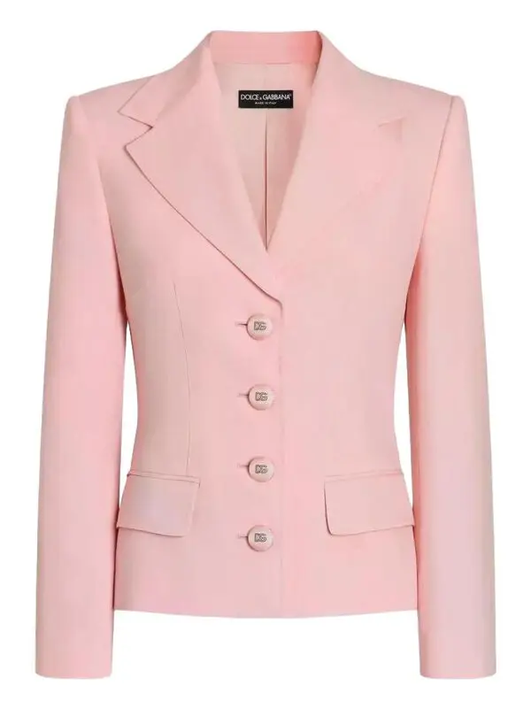 Dolce & Gabbana Printed Twill Single-breasted Jacket - Pink