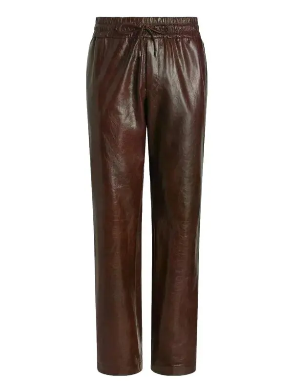 Dolce & Gabbana Goatskin Jogging Trousers - Brown