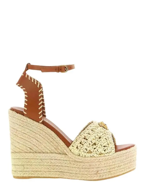 Versace Braided Medallion Espadrilles - Brown