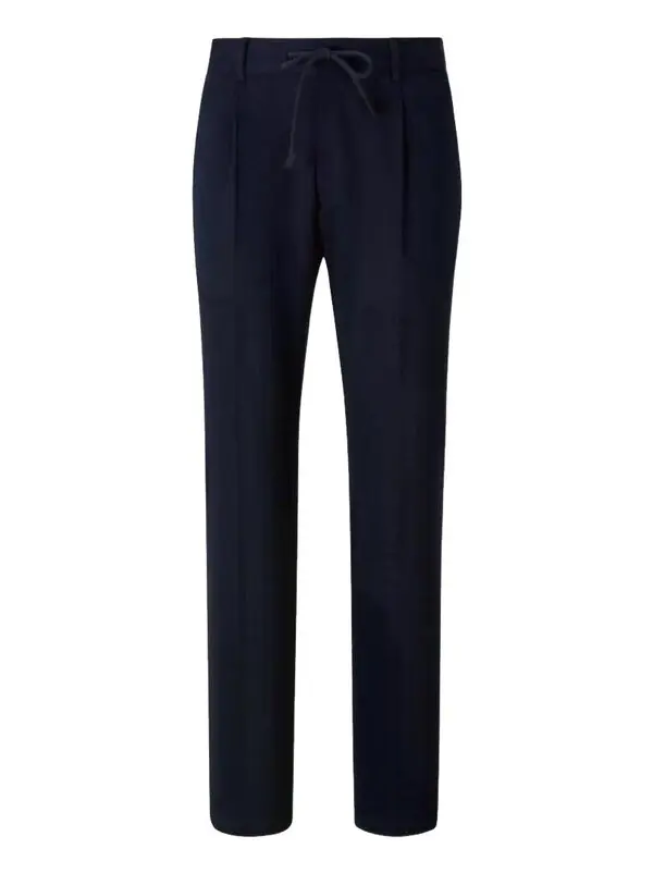 GRAN SASSO Drawstring Pleated Trousers - Blue