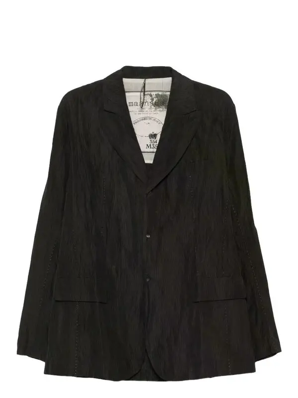 Masnada Patterned Blazer - Black